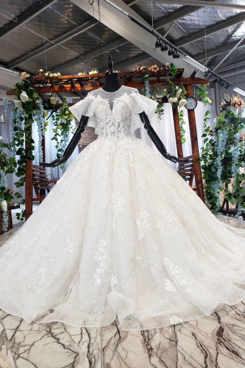 Gorgeous Ball Gown Big Wedding Dresses, Princess Bridal Dress with ...